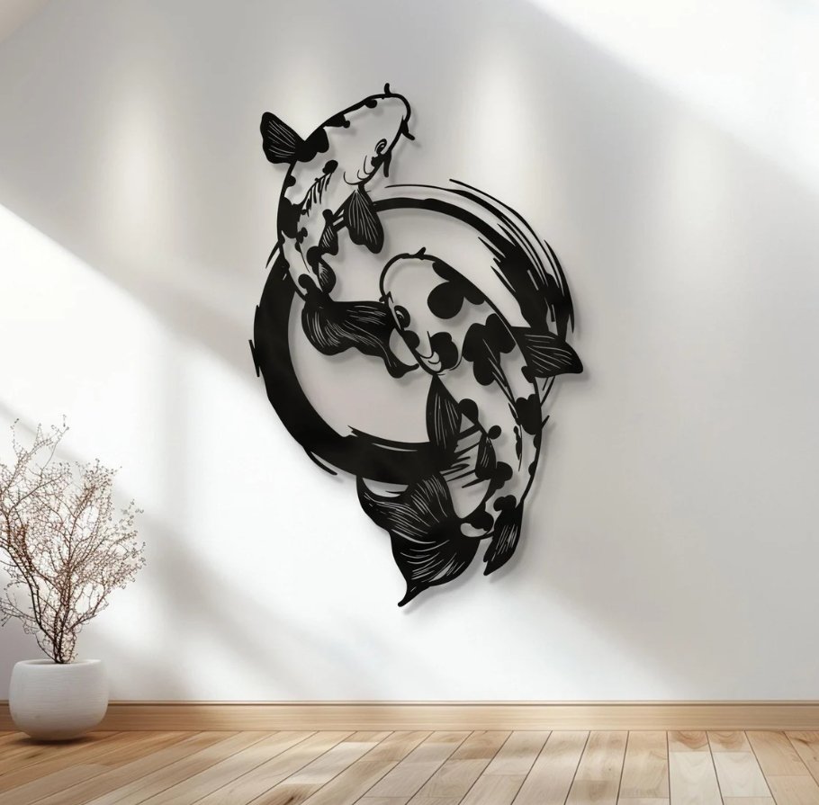 DEKORACJA ścienna Obraz wzór RYBY 85x133 cm - WrapFactory Dekoracje ...