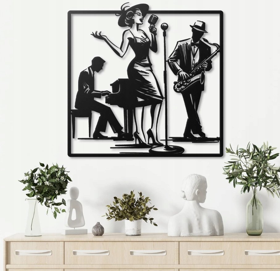 DEKORACJA ścienna Obraz wzór ZESPÓŁ JAZZOWY - WrapFactory Dekoracje ...