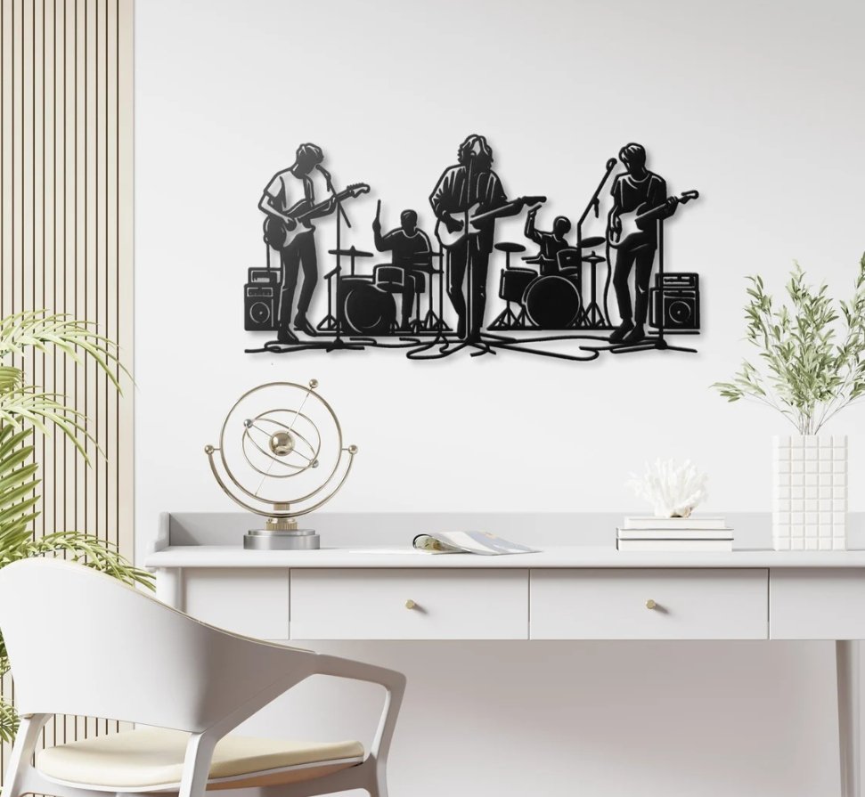 DEKORACJA ścienna Obraz wzór ZESPÓŁ ROCKOWY - WrapFactory Dekoracje ...