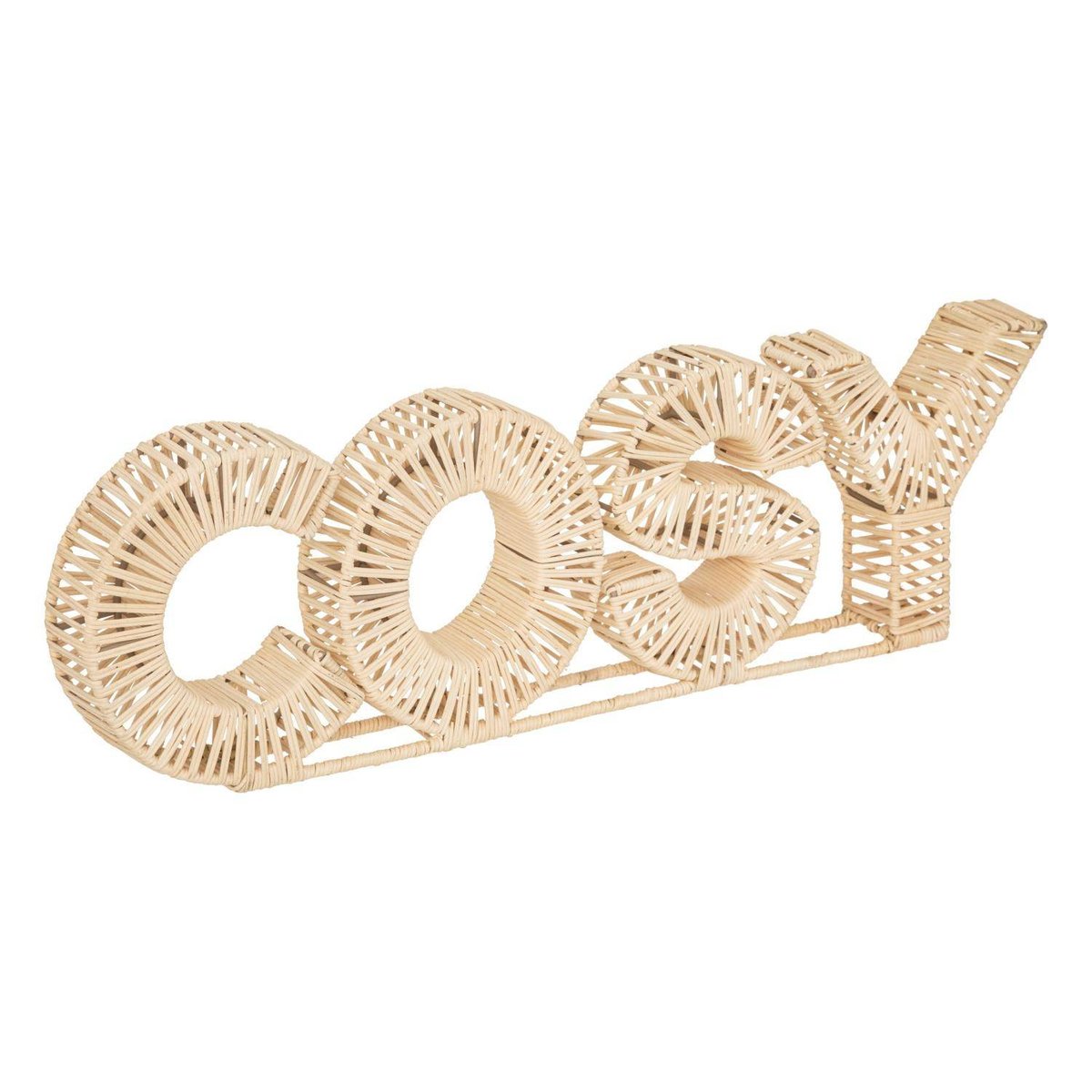 Dekoracja stojąca do salonu Cosy, żelazo i rattan, 64 x 5,5 x 20 cm ...