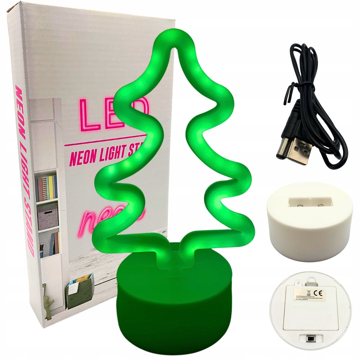 Dekoracja Świetlna Lampka Świąteczna Nocna Ozdobna Neon Choinka LED - Inna marka | Sklep EMPIK.COM