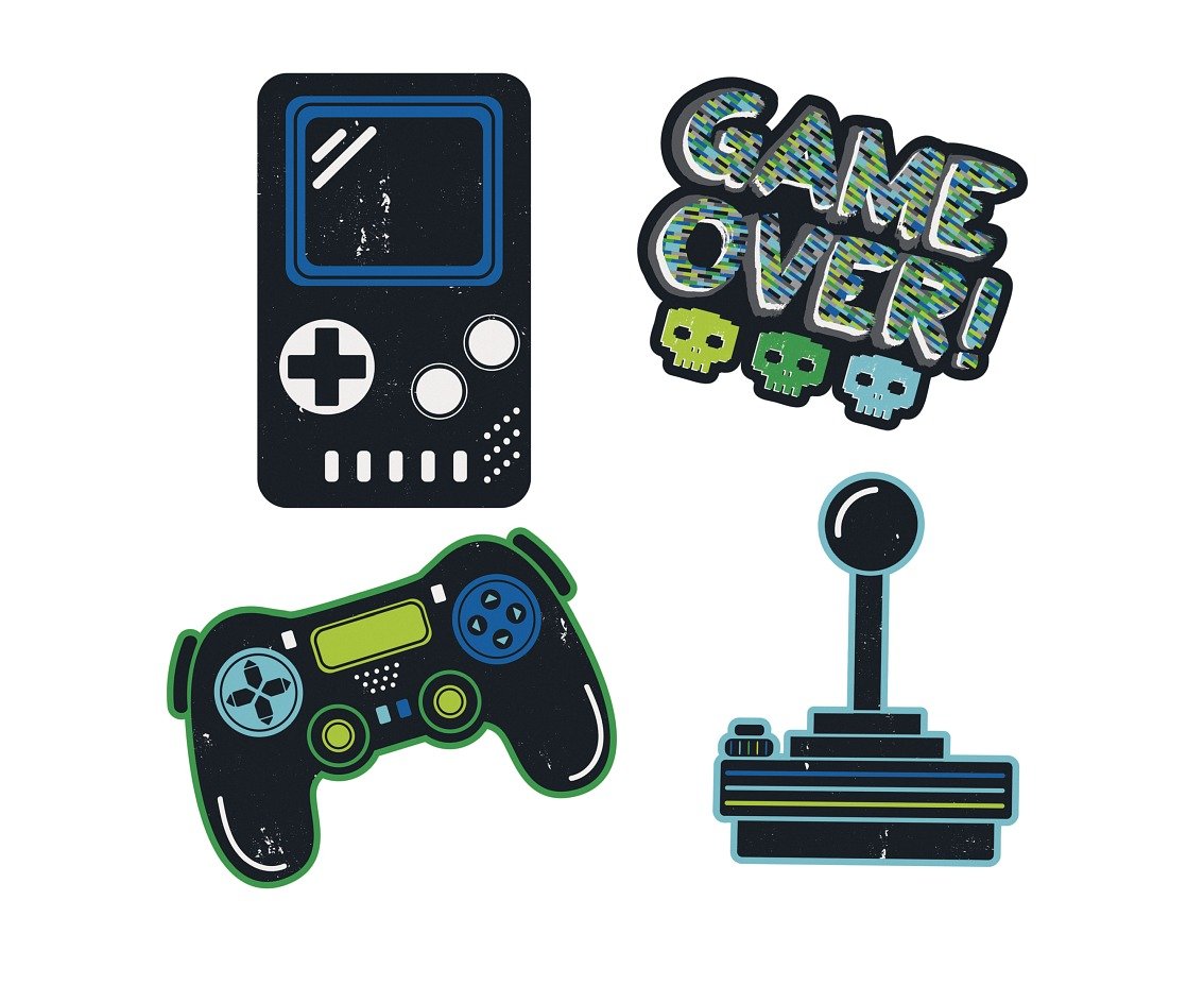 Dekoracje na tort Game over, 4 szt. - Unique Party | Przyjęcia i okazje ...