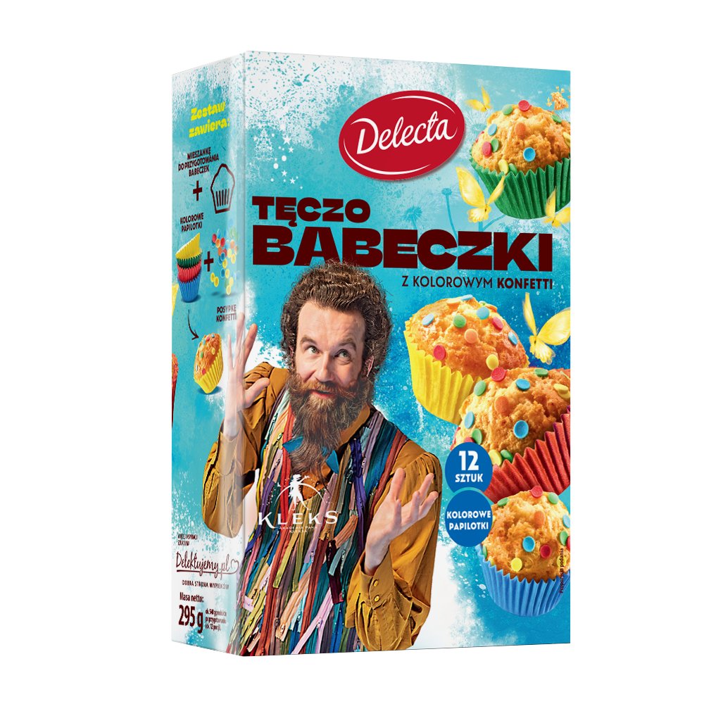 Delecta Kleks Tęczo Babeczki 295G - Delecta | Sklep EMPIK.COM