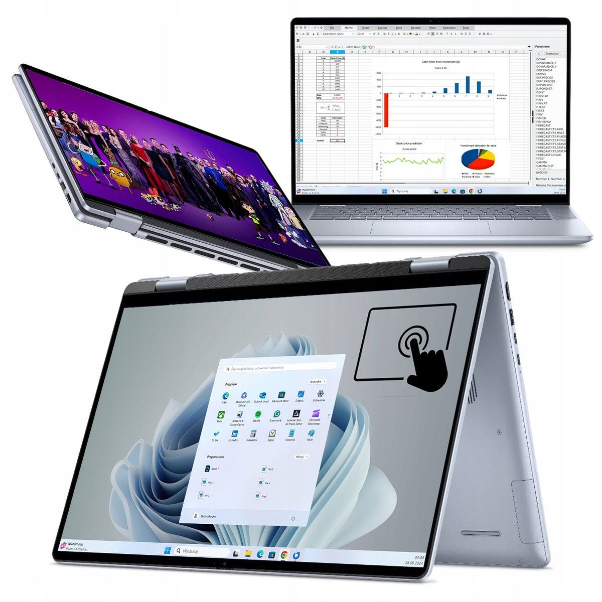 Dell Inspiron 16 7640 2in1 Ultra7 16GB 1TB SSD FHD+ TOUCH BLK FP W11P ...