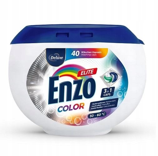 Deluxe 40szt 3w1 Enzo Elite color kapsułki do prania 1123 - ENZO ...