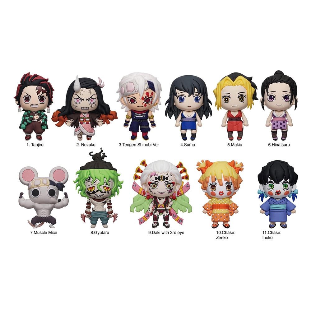 Demon Slayer: Kimetsu No Yaiba 3D Pvc Bag Clips Series 6 Display (24 ...