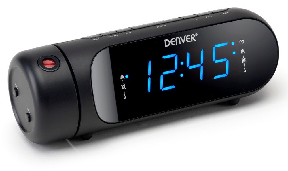 Denver CPR-700 - radiobudzik z projekcją czasu i ładowarką USB - Denver ...
