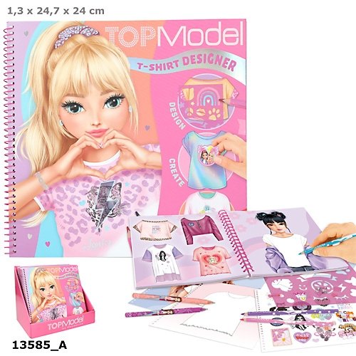 DEPESCHE, zestaw kreatywny t-shirt top model z szablonami i naklejkami ...