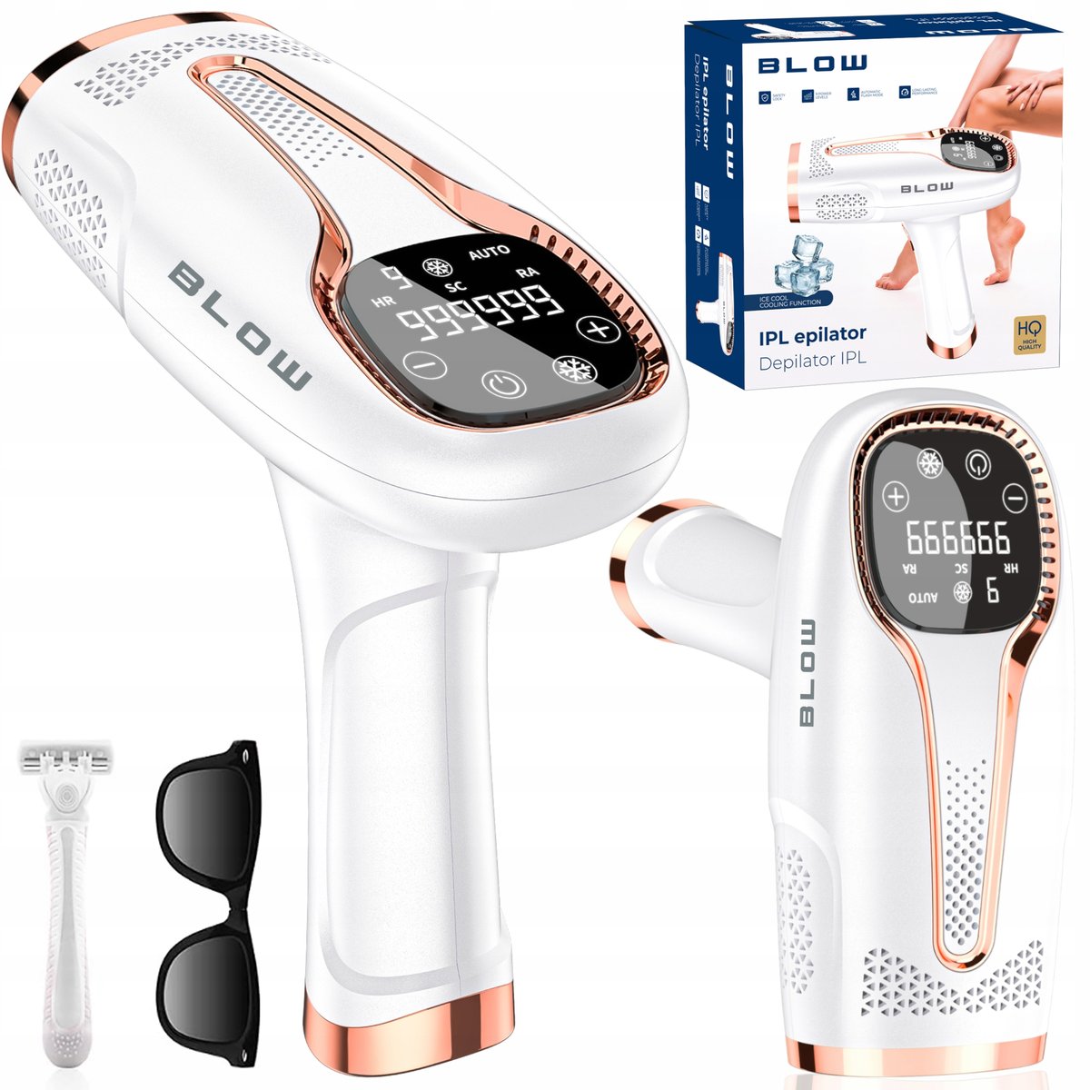 DEPILATOR LASEROWY IPL DO WŁOSÓW CIAŁA BIKINI NÓG DEPILACJA BEZBOLESNY ...