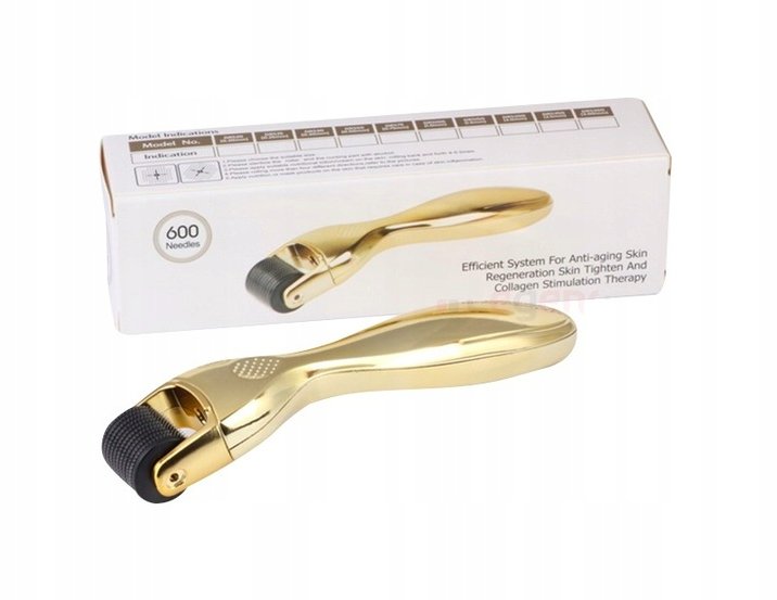 Derma Roller 600 Tytan 3,0 mm GOLD Mezoterapia - mocurody | AGD Sklep ...