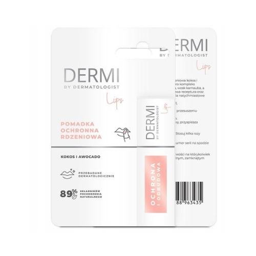 DERMI Lips, Pomadka ochronna rdzeniowa Kokos i awokado, 4,4g | Sklep ...