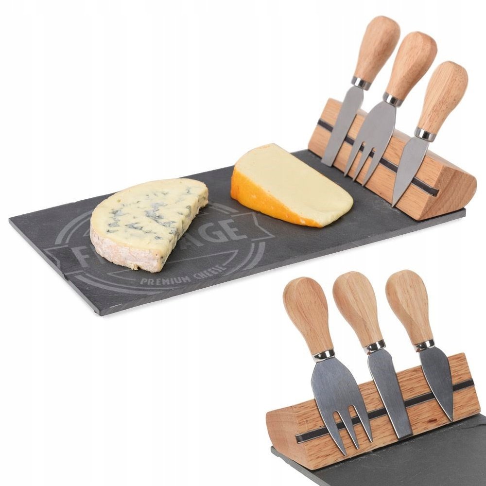 Deska Do Serów Z Nożami Kamienna 4 El. - EH Excellent Houseware | Sklep ...