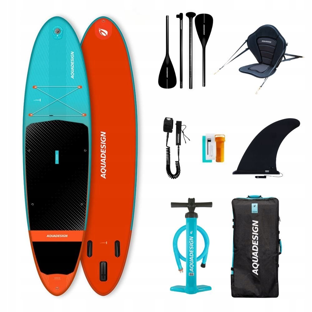 Deska SUP Aquadesign Django 10'8" Combo wszechstronna pompowana do pływania - Aqua design ...