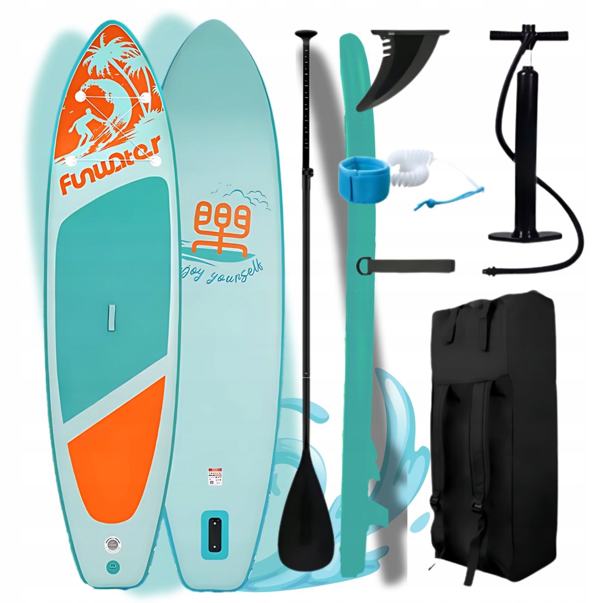 DESKA SUP DO PŁYWANIA 350 CM Dmuchana Pompowana Paddle Board Wiosło ...