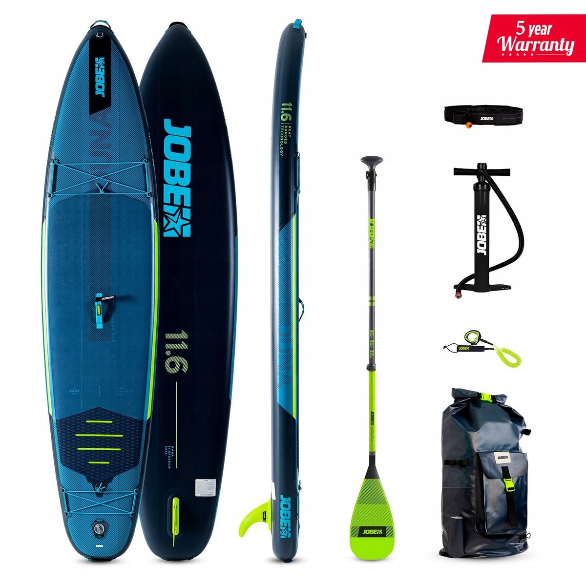 Deska Sup Jobe Duna Blue 11.6 Pompowana Z Wiosłem Paddleboard 2024 Top ...
