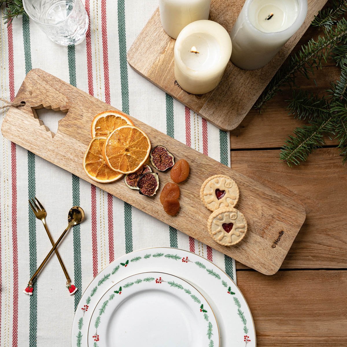 Deska XMAS MANGO dekoracyjna z choinką 46 x 11 cm - Homla | Sklep EMPIK.COM