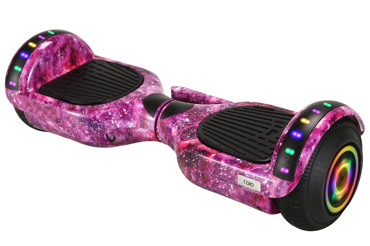 Deskorolka Elektryczna OIO 6,5" Basic Cosmos Shine 400 W Różowa Fioletowa Hoverboard BLUETOOTH ...