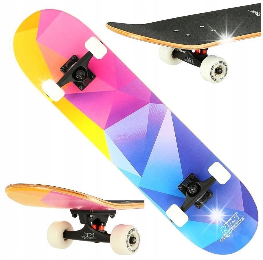 Deskorolka Klasyczna Drewniana Deska Dla Dzieci Skateboard Kompletna ...