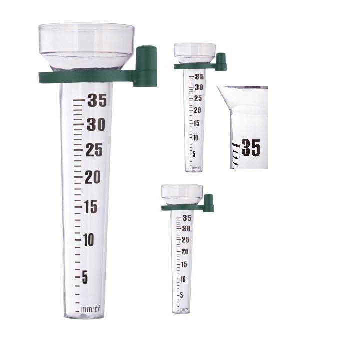 DESZCZOMIERZ MIERNIK OPADU DESZCZU SUMATOR OPADÓW 3x SZTUKI ZESTAW ...