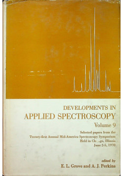 Developments in applied spectroscopy volume 9 - Opracowanie zbiorowe ...
