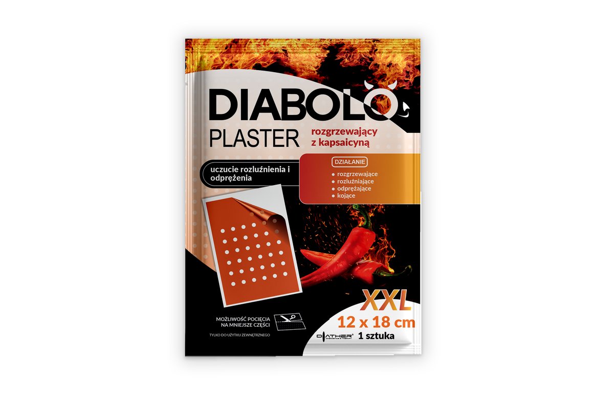 Diabolo Plaster Rozgrzewający Z Kapsaicyną 1 Szt. - Diather | Sport ...