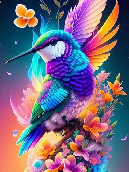 Diamentowa Mozaika Ptak Koliber Kolorowy 30x40 - Norimpex | Sklep EMPIK.COM