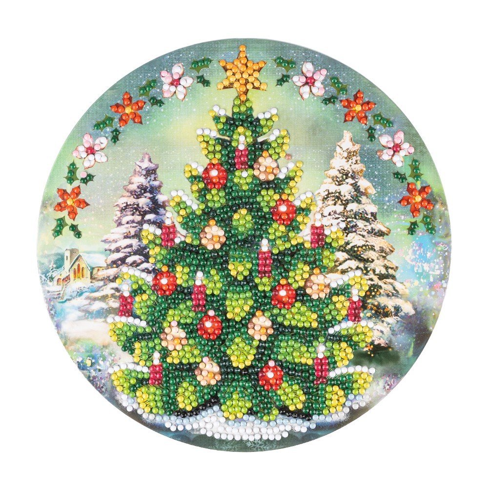 Diamond Painting, Dwustronna Zawieszka Do Okna, Choinka, Rozm. 18,3 Cm ...