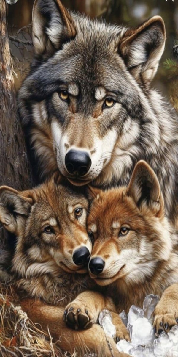 Diamond Painting Rodzina Wilki Brązowe Wataha Las Kwadraty 40x80cm ...