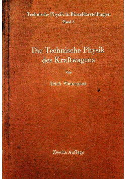 Die technische Physik des Kraftwagens - Springer Verlag | Książka w Empik