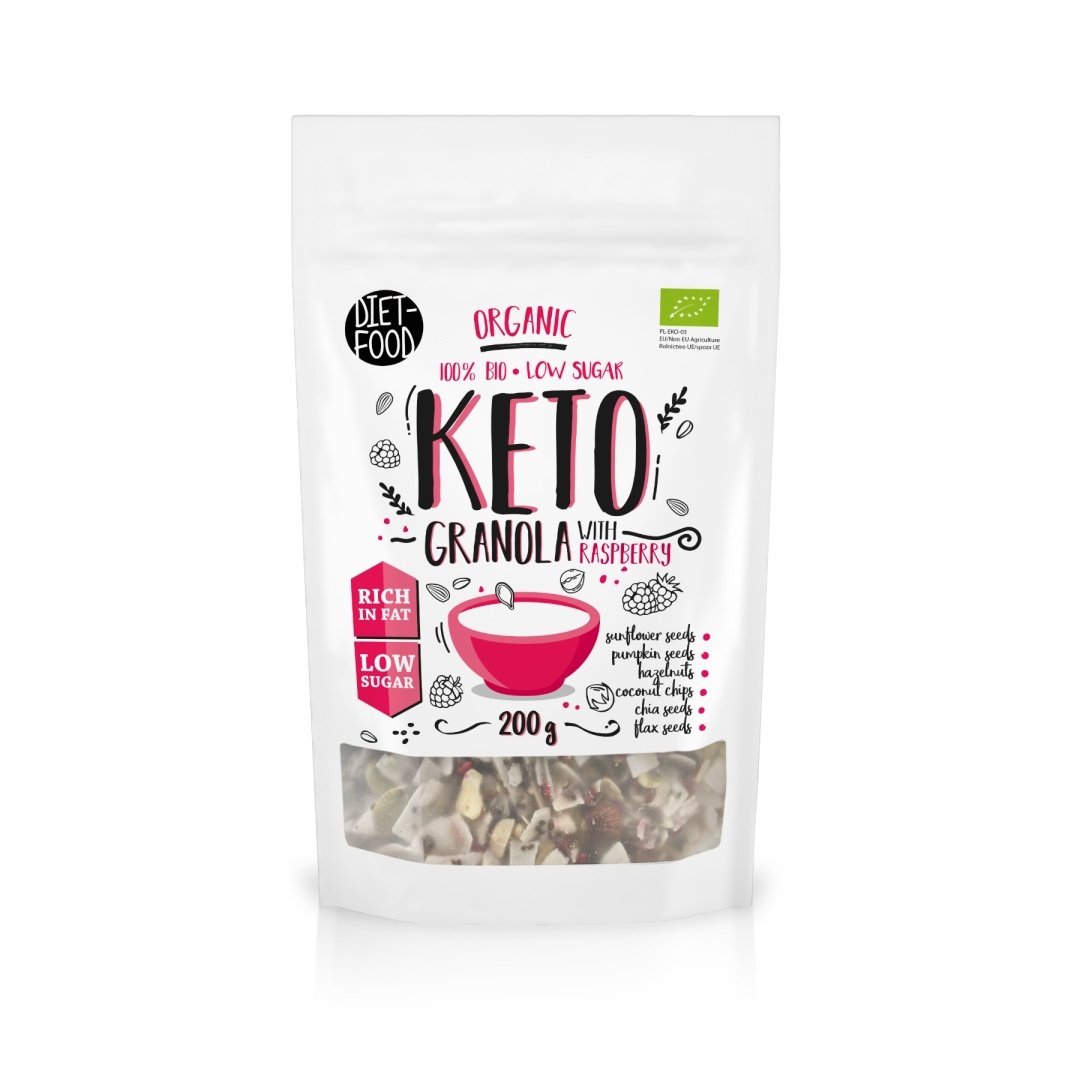 DIET-FOOD Bio Granola Keto Malina 200 g - Mipama | Sklep EMPIK.COM