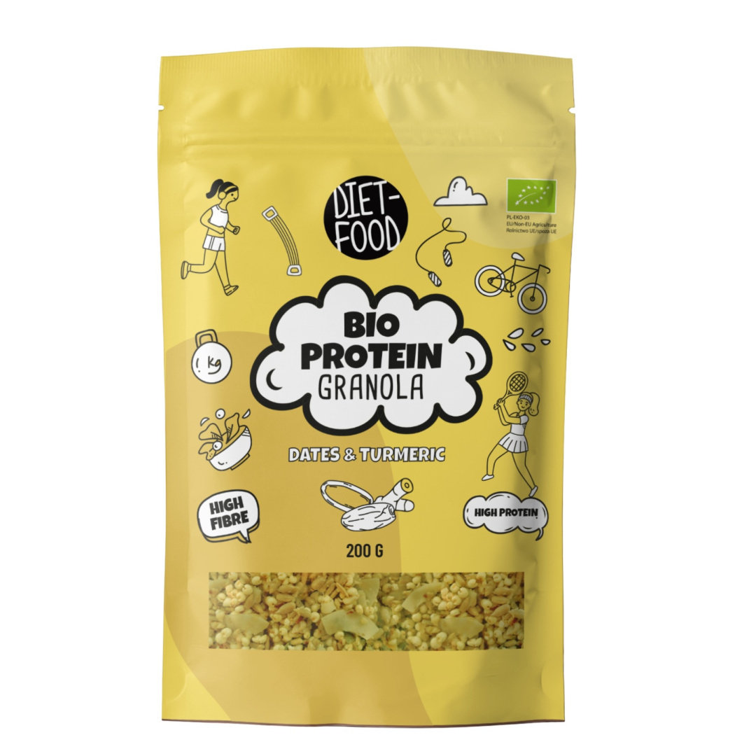 DIET-FOOD Bio Granola Proteinowa Daktyle z Kurkumą 200 g - Inna marka ...