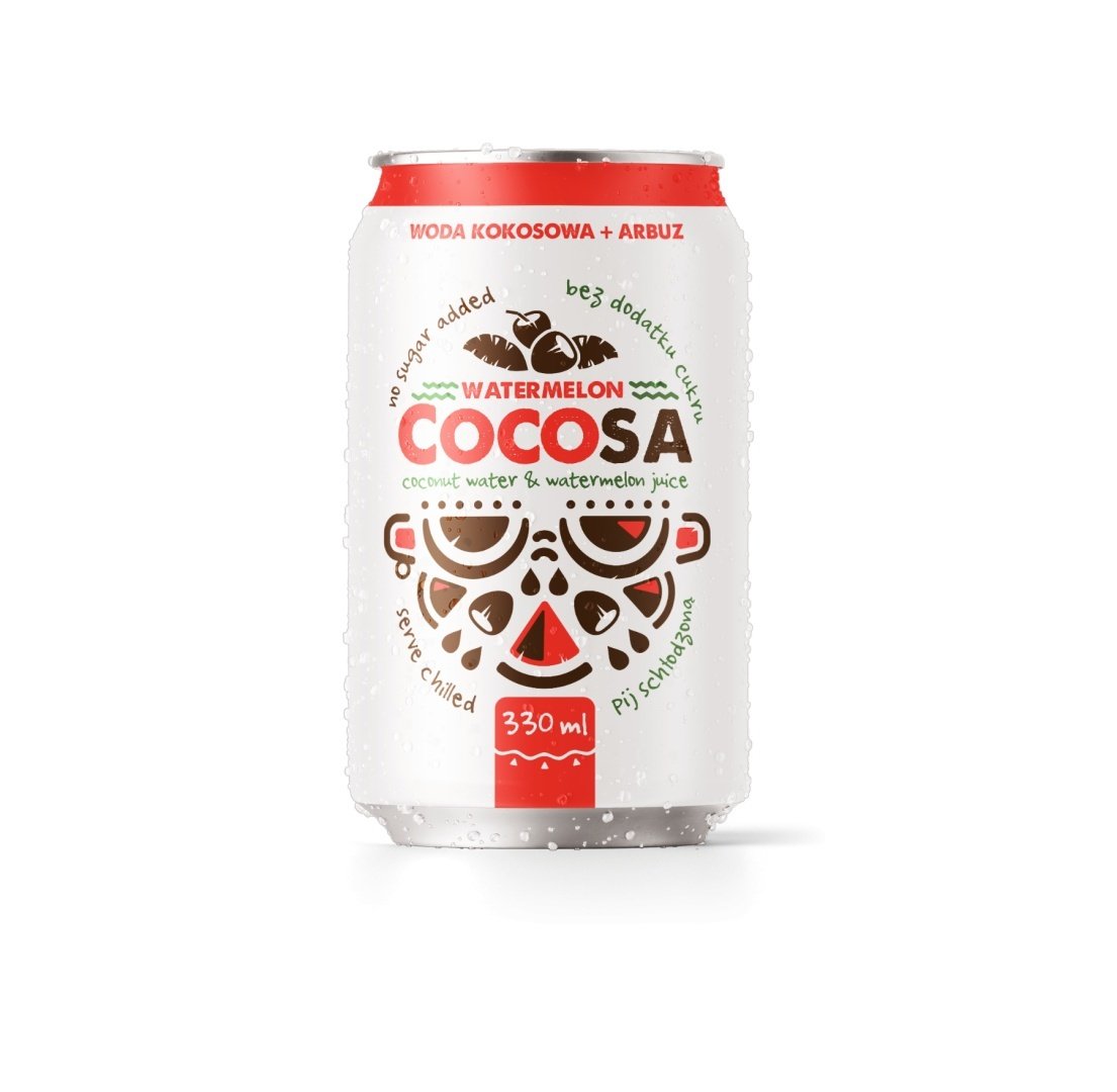 DIET-FOOD Cocosa Woda Kokosowa Niegazowana z sokiem z Arbuza NFC 330 ml ...