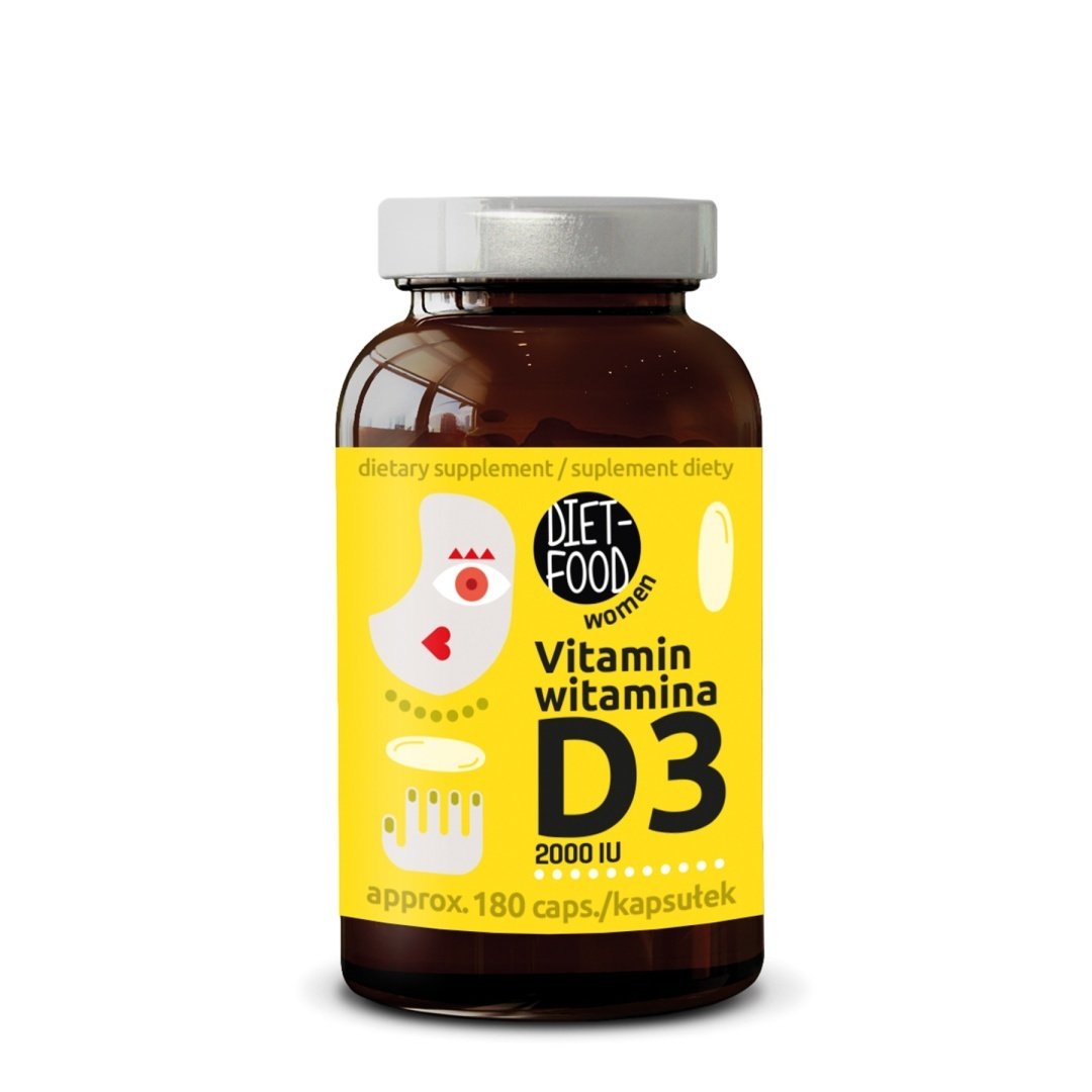 DIET-FOOD Witamina D3 27 g - ok. 180 kaps. | Sklep EMPIK.COM