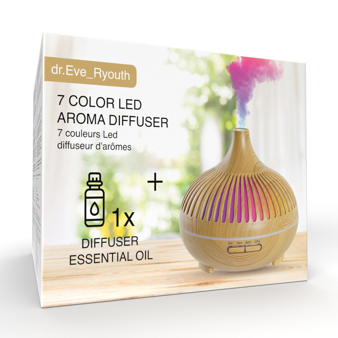 Diffuzor aromatu 7 kolorów - wtyczka UK/EU | Sklep EMPIK.COM