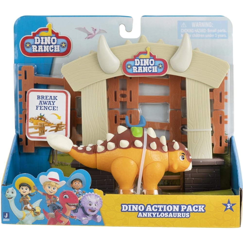 Dino Ranch Dino Action Pack Zestaw Zagroda + Figurka Akcji Ankylosaurus ...