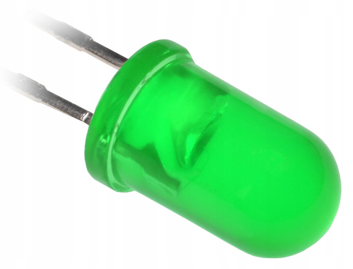 Dioda LED 12V 5mm okrągła L53G THT zielona - Veoz | Sklep EMPIK.COM