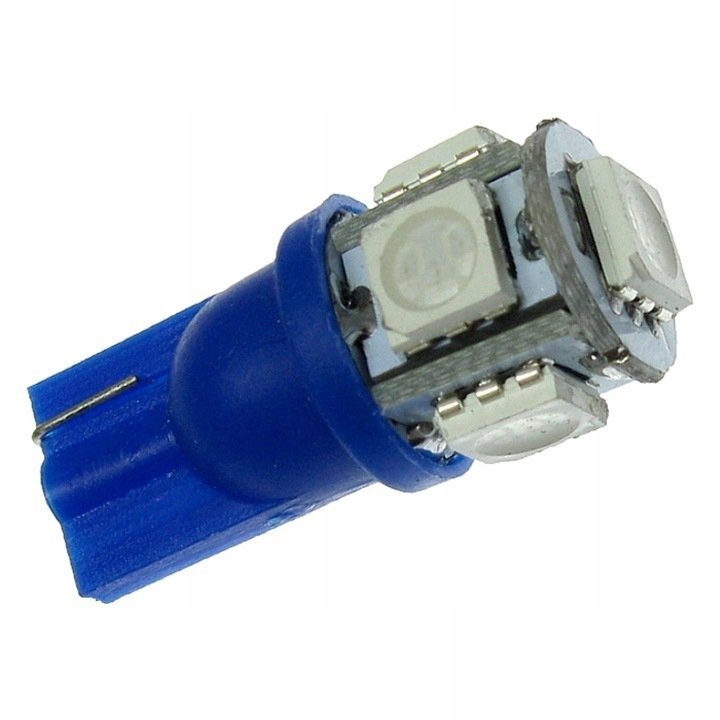 Dioda LED W5W T10 smd 5050 niebieska 12V wsuwana - Inna marka | Motoryzacja EMPIK
