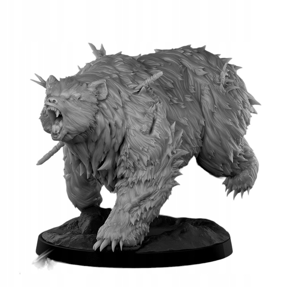 Dire Bear - Skalny Niedźwiedź Figurka 14k + BONUS do DND D&D druk 3D ...