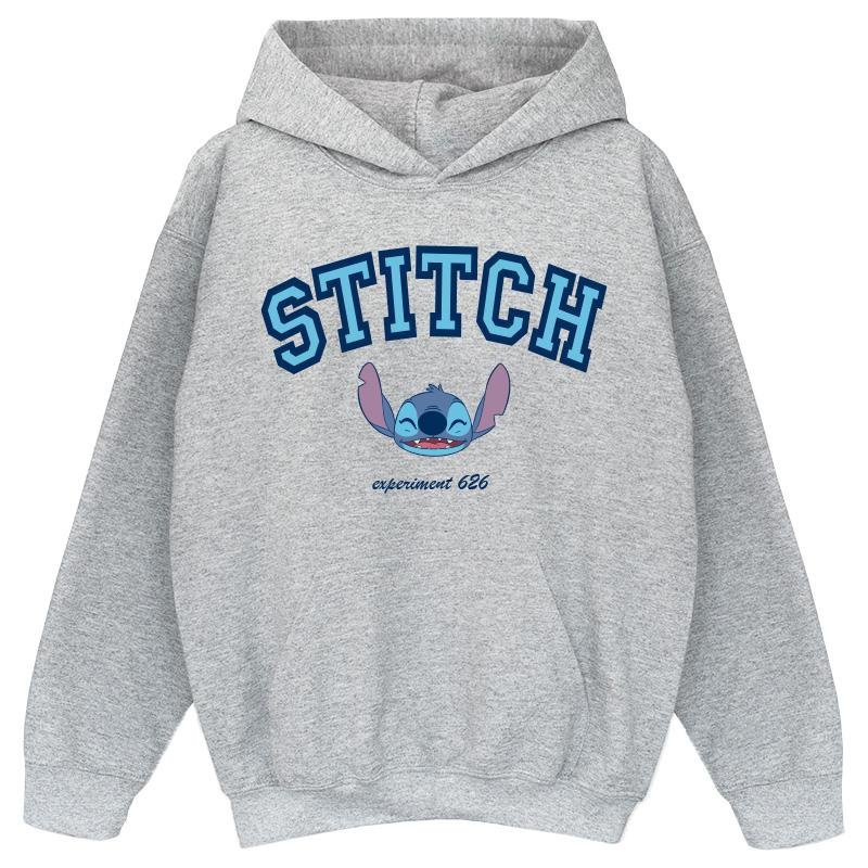 Disney Bluza Chłopięca Lilo & Stitch Collegial Hoodie (128 / Jasnoszary ...
