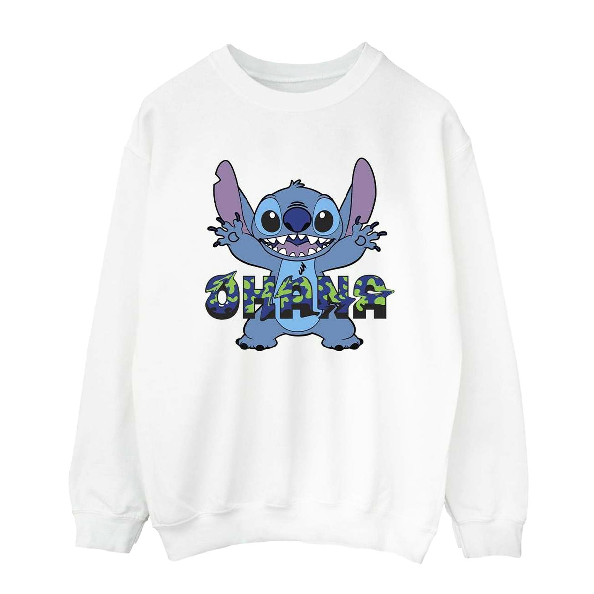 Disney Bluza Damska / Damska Lilo And Stitch Ohana Blue Glitch (L ...