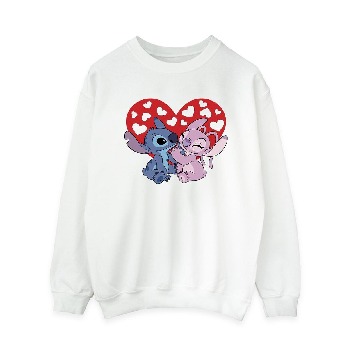 Disney Bluza Damska / Damska Lilo & Stitch Hearts (M / Ciepły Biały ...