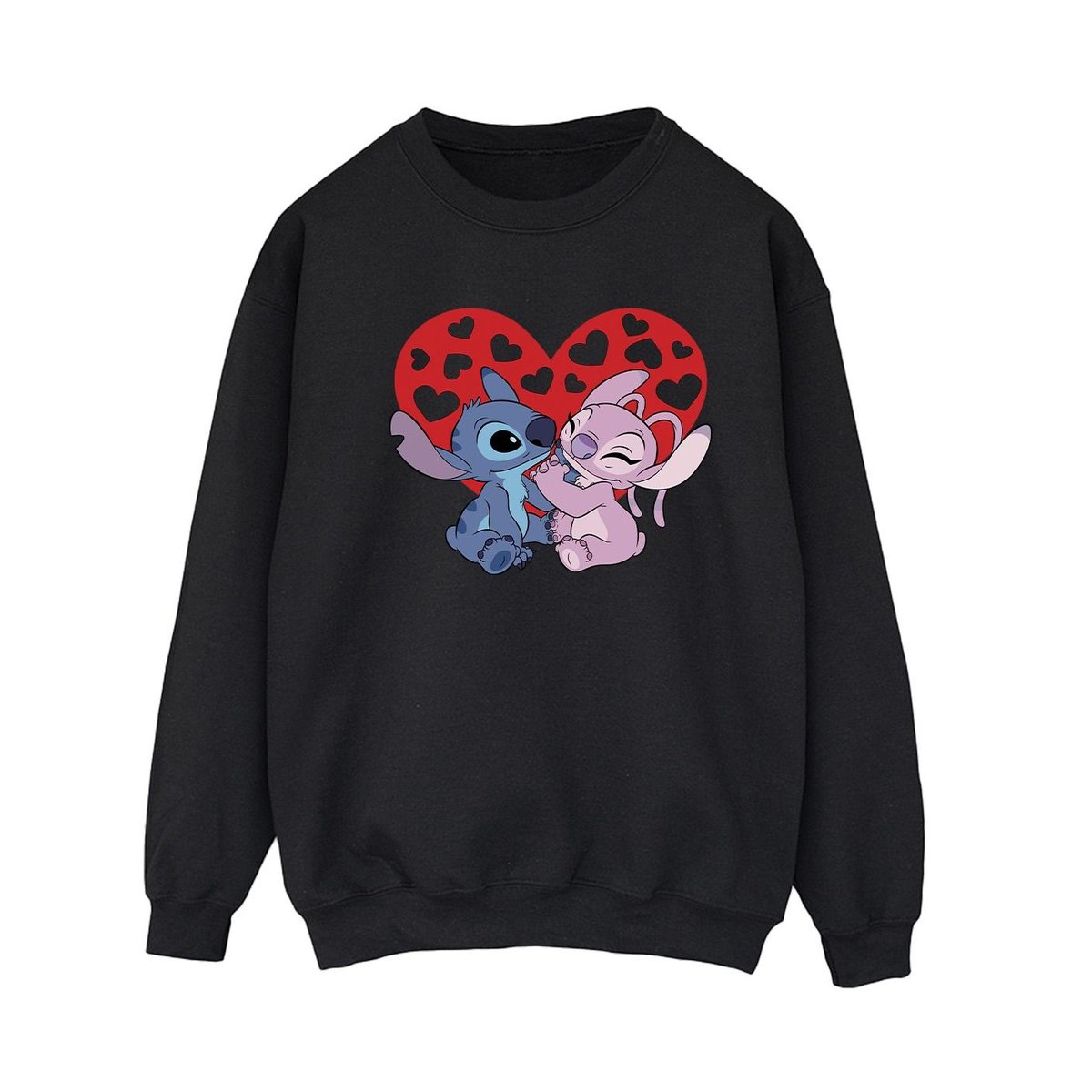 Disney Bluza Damska / Damska Lilo & Stitch Hearts (M / Czarny) - Disney ...