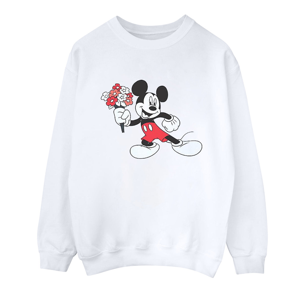 Disney Bluza Damska W Kwiaty Z Myszką Miki (L / Ciepły Biały) - Disney ...