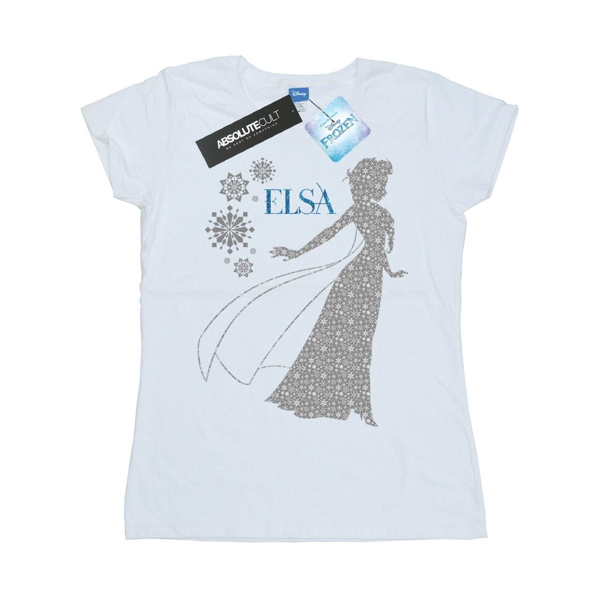 Disney Koszulka Damska / Damska Frozen Elsa Christmas Silhouette Cotton ...