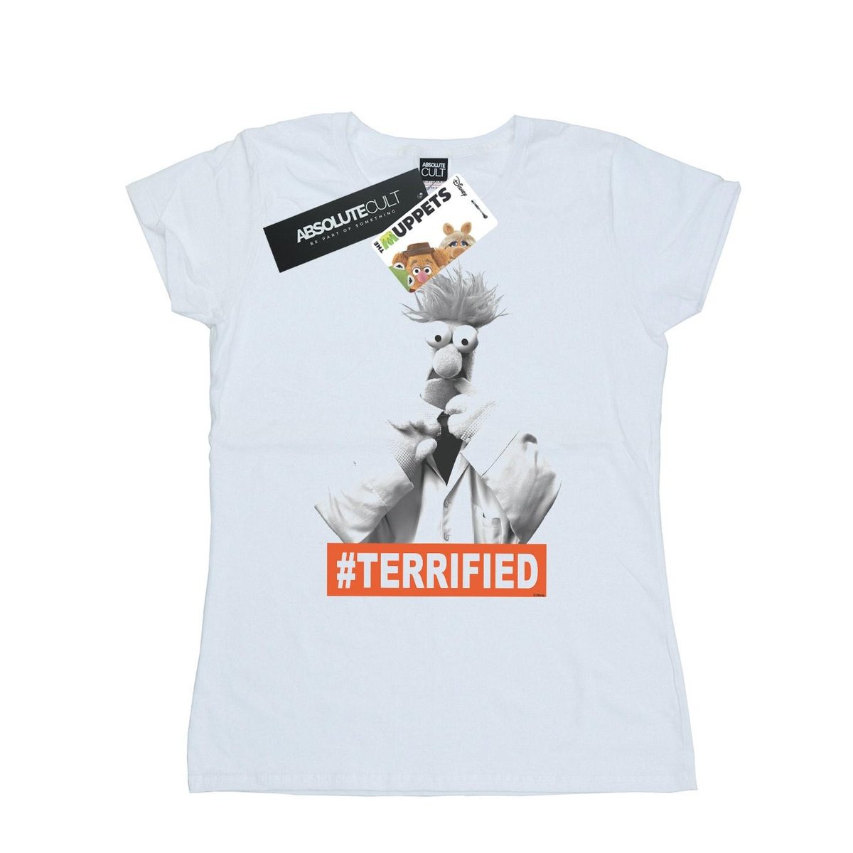 Disney Koszulka Damska / Damska The Muppets Beaker Terrified Cotton T ...