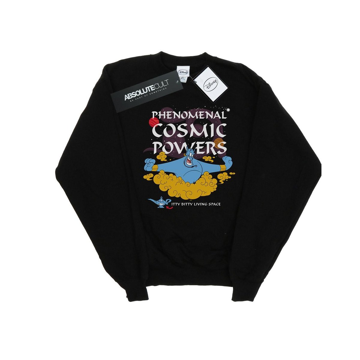 Disney Męska Bluza Aladdin Genie Phenomenal Cosmic Powers (L / Czarny ...