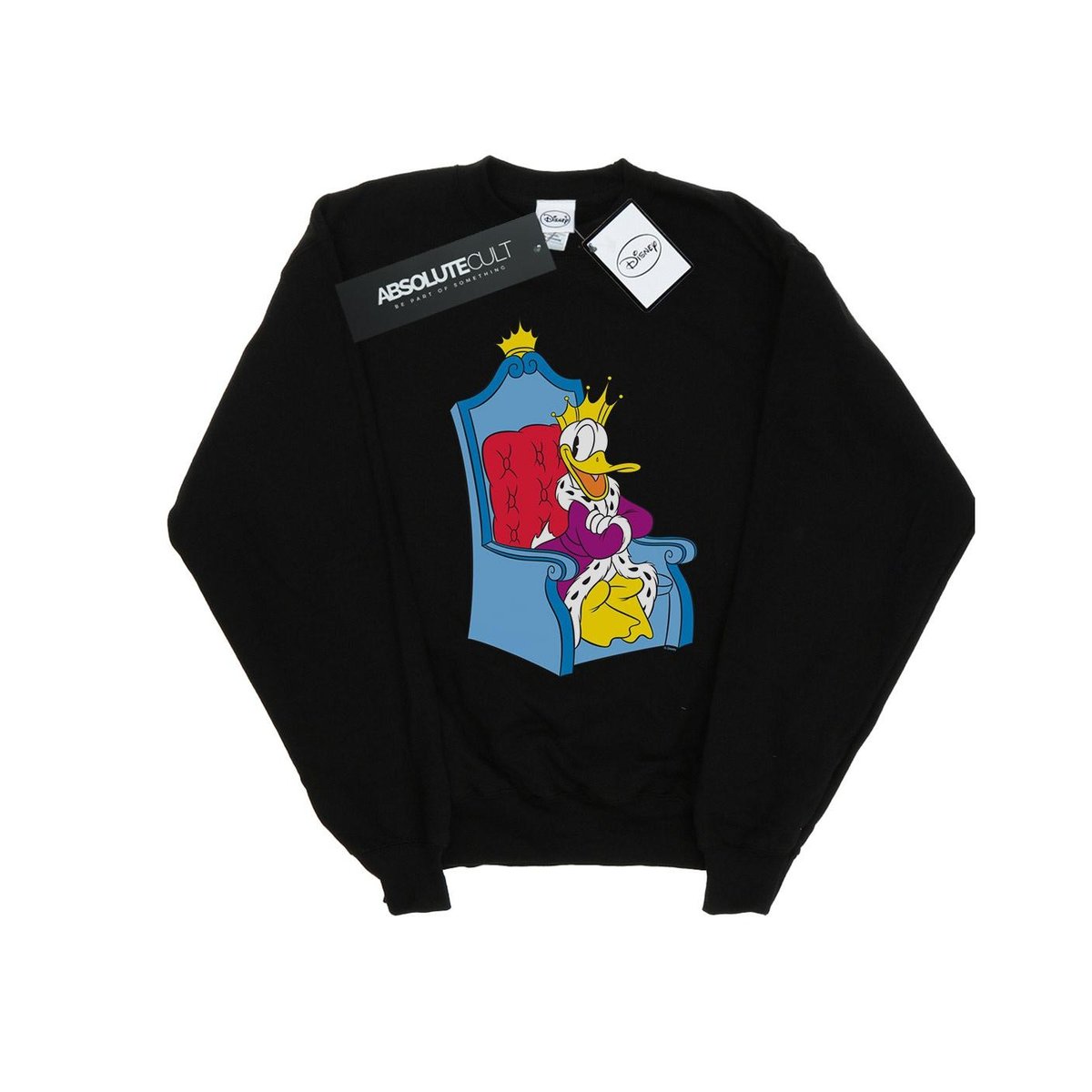 Disney Męska Bluza Kaczor Donald Król Donald (M / Czarny) - Disney ...