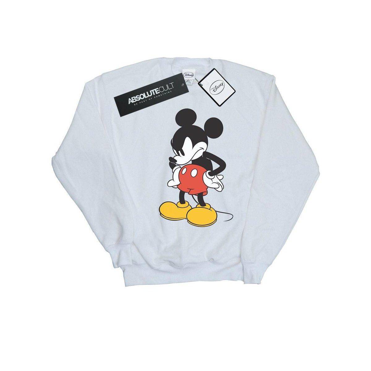 Disney Męska Bluza Mickey Mouse Angry Look Down (3XL / Ciepły Biały ...