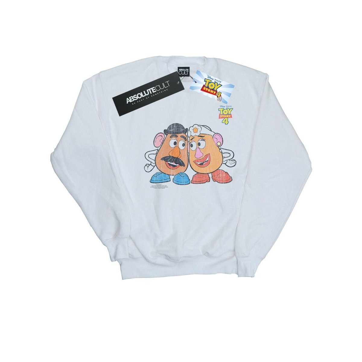 Disney Męska Bluza Toy Story 4 Pan I Pani Potato Head (M / Ciepły Biały ...