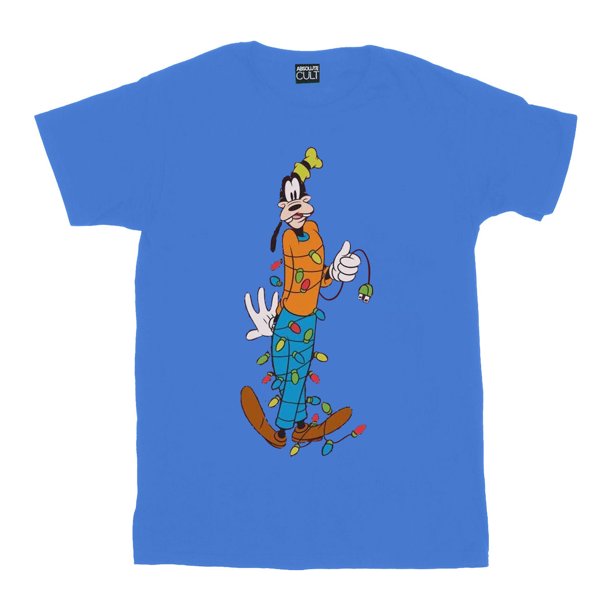 Disney Męska Koszulka Goofy Christmas Lights (XXL (193cm) / Lazurowy ...
